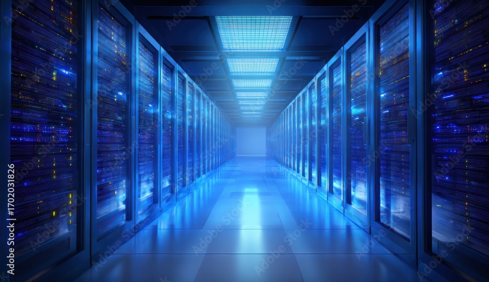 Deep Blue Data Center: Servers, Technology, and Innovation Stock ...