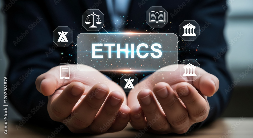 Ethical Hand: A conceptual image featuring hands cradling the word ...