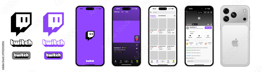 Twitch application template UI 2025 update in light mode shown on ...