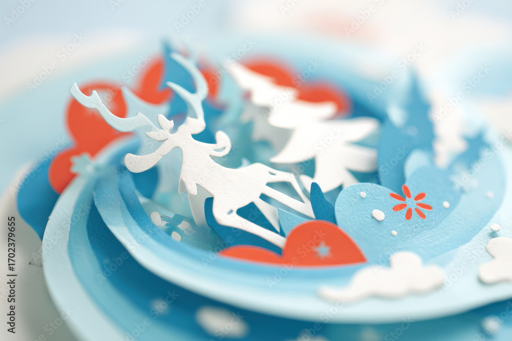 whimsical christmas card featuring augmented reality surprises where d ...