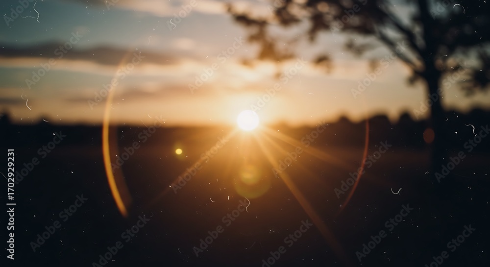 Exclusive A still image with a retro film camera look, featuring light ...