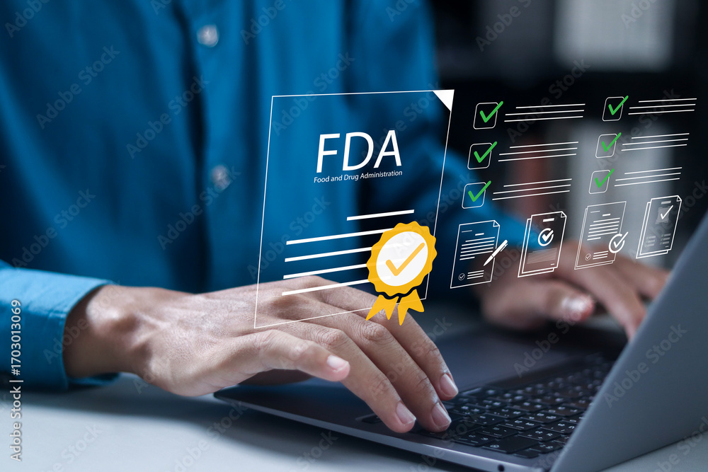 FDA, Approved Food and Drug Administration concept. Quality ...