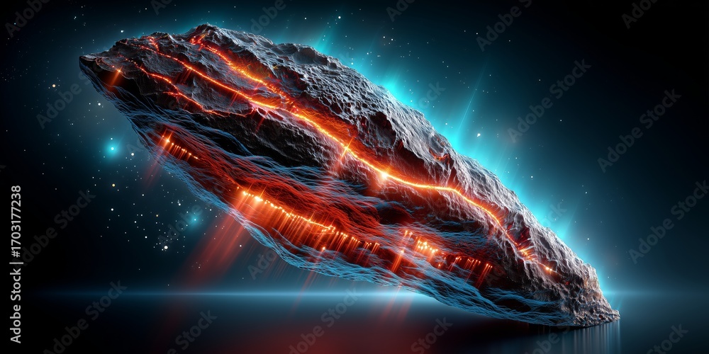 Comet 3I/ATLAS in Deep Space Stock Illustration | Adobe Stock