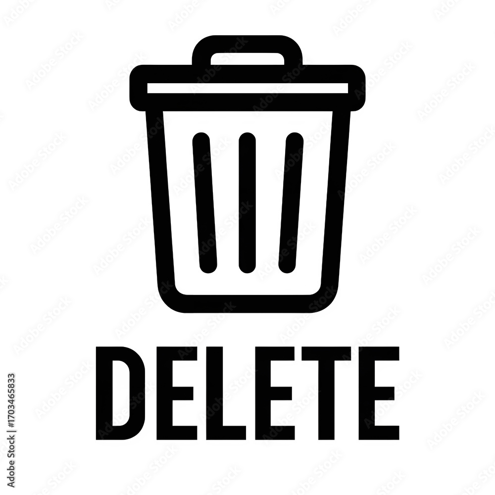 Modern delete icon for UI design and web projects Stock Illustration ...