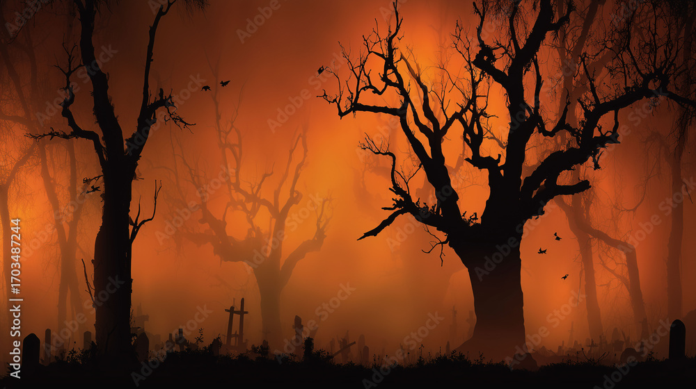 spooky halloween background,Scary tree Shadow overlay effect for ...