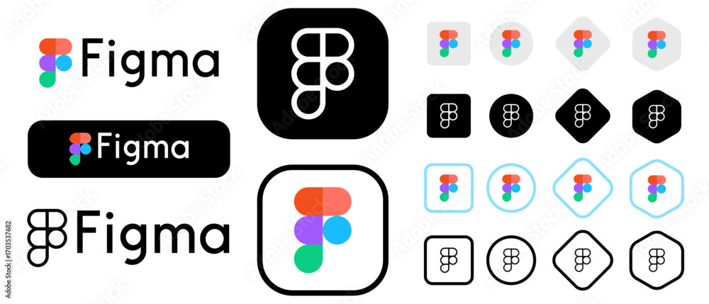 Figma logo set SVG & vector. Figma logo transparent PNG. Figma icon ...