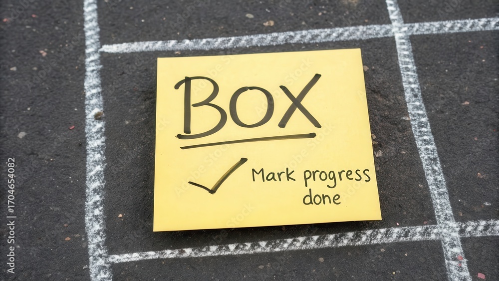 Sticky Note on Ground Marking Progress in Project Management System ...