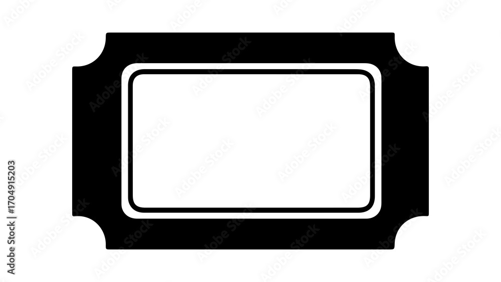 Blank ticket frame with transparent background Stock Vector | Adobe Stock