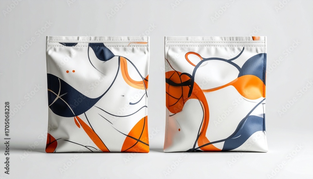Photorealistic WNBA Basketball Pattern Cosmetic Pouch Mockup, Dual ...