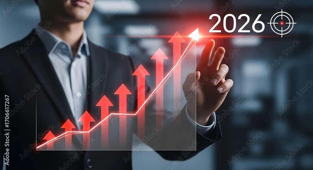 Business Vision for 2026 Charting Success and Growth in the Future Stock Illustration | Adobe Stock