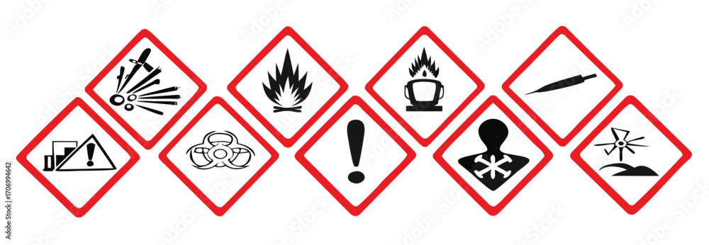 Image vectorielle Stock Globally Harmonized System (GHS) hazard Warning ...