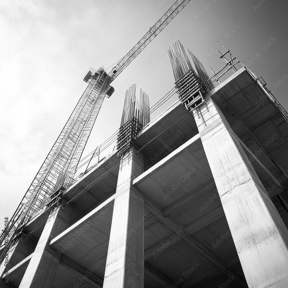 Building a tall building starts with a strong base of reinforced ...