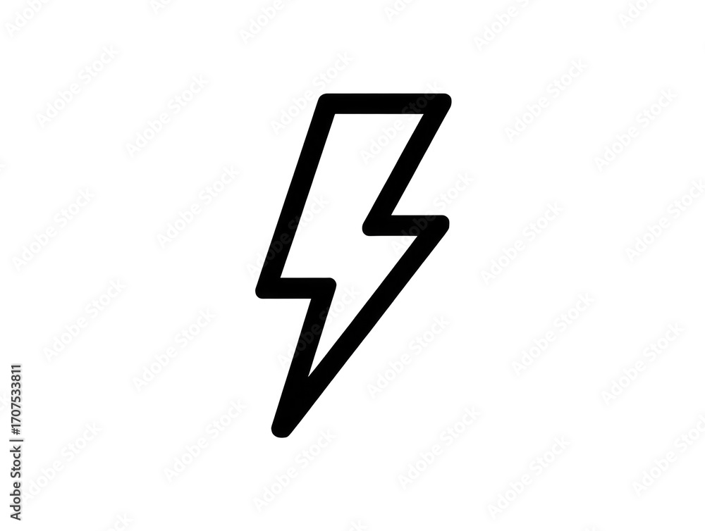 Four detailed lightning bolt icons vividly depicting electrical energy ...