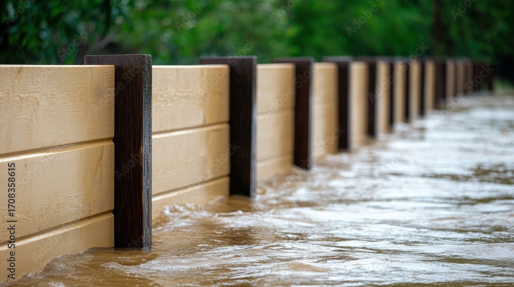 Flood Walls with Spillover Channels Managing Excess Water During Heavy ...