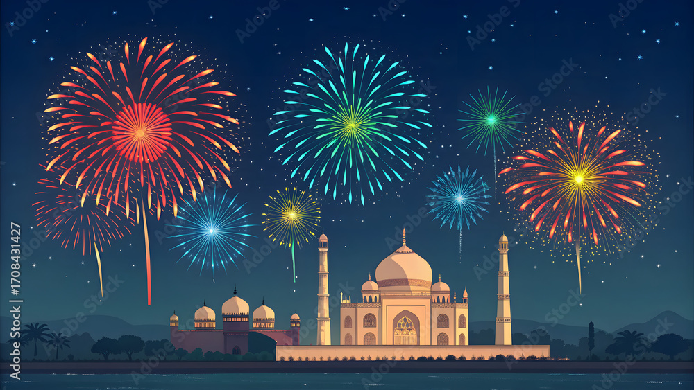 Illustration Stock Taj Mahal Illustration PNG – Taj Mahal with ...