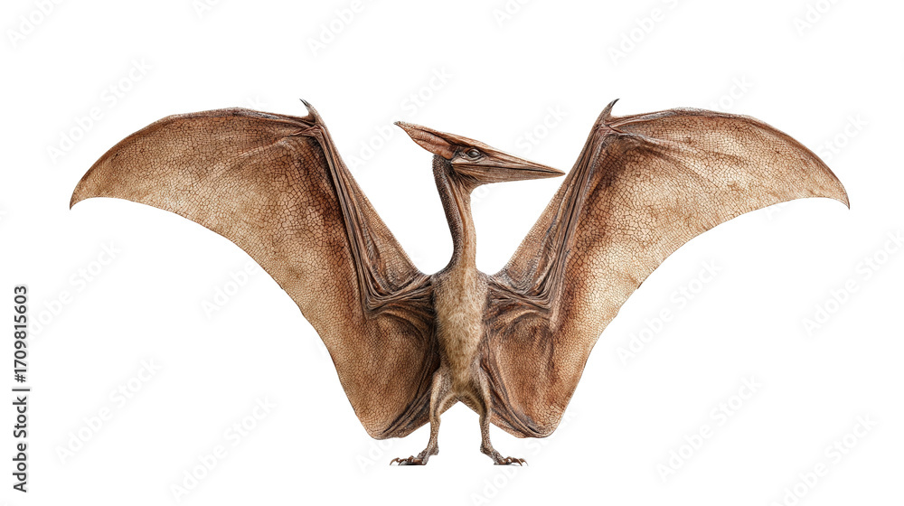 Pteranodon wings folded standingTransparent background, PNG file Stock ...
