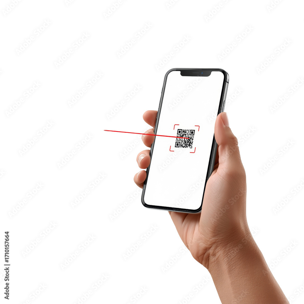 Decoding information modern mobile technology displaying qr code ...