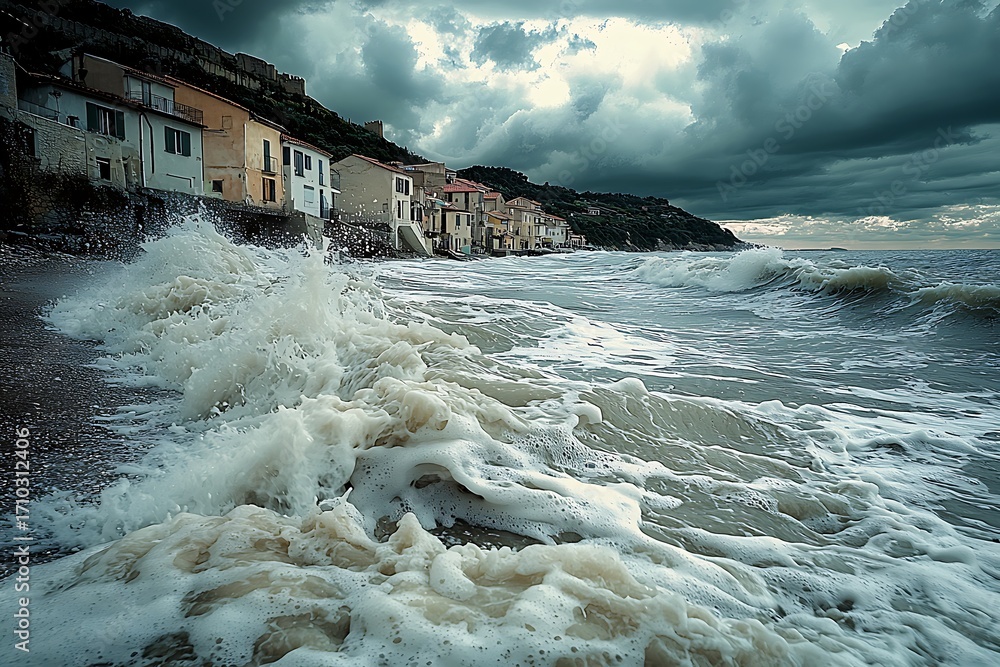 Oceanfront houses threatened by strong tides high resolution picture ...