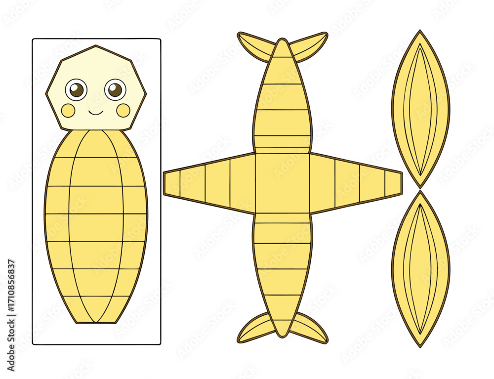 Printable Paper Toy Template Instructions Craft Activity Creative ...