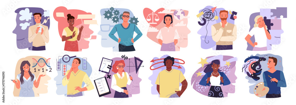 MBTI typology of people with different types of personality, creative ...