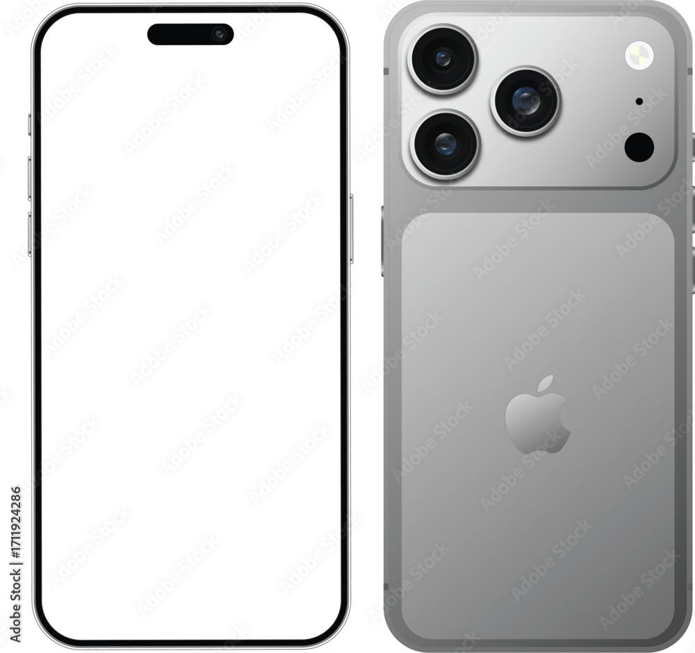 Iphone 17 pro front and back view 2025 latest new series silver, colour ...