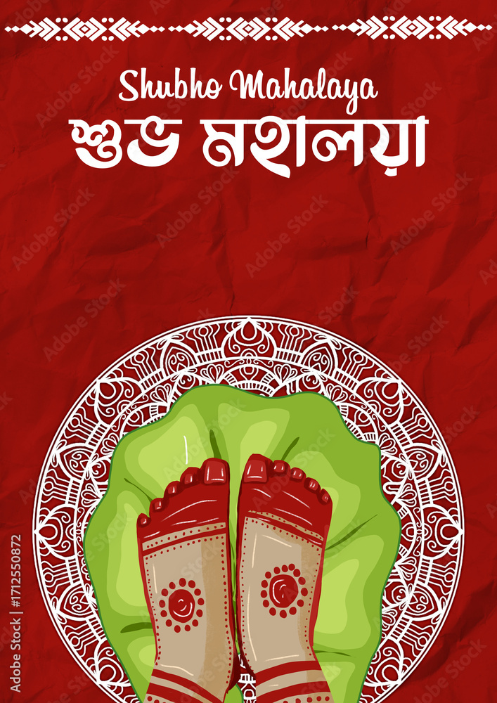 Mahalaya Creative Social Media Post for Durga Puja Celebration. Durga ...
