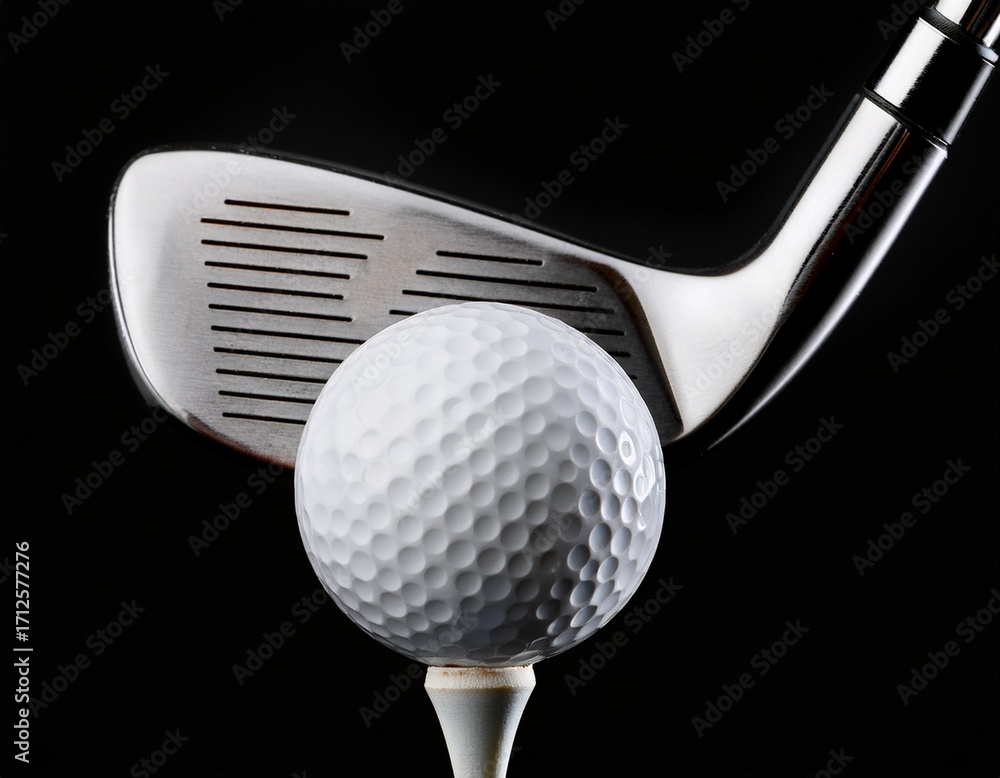 a close up photo of a white golf ball balanced on a tee in front of an ...
