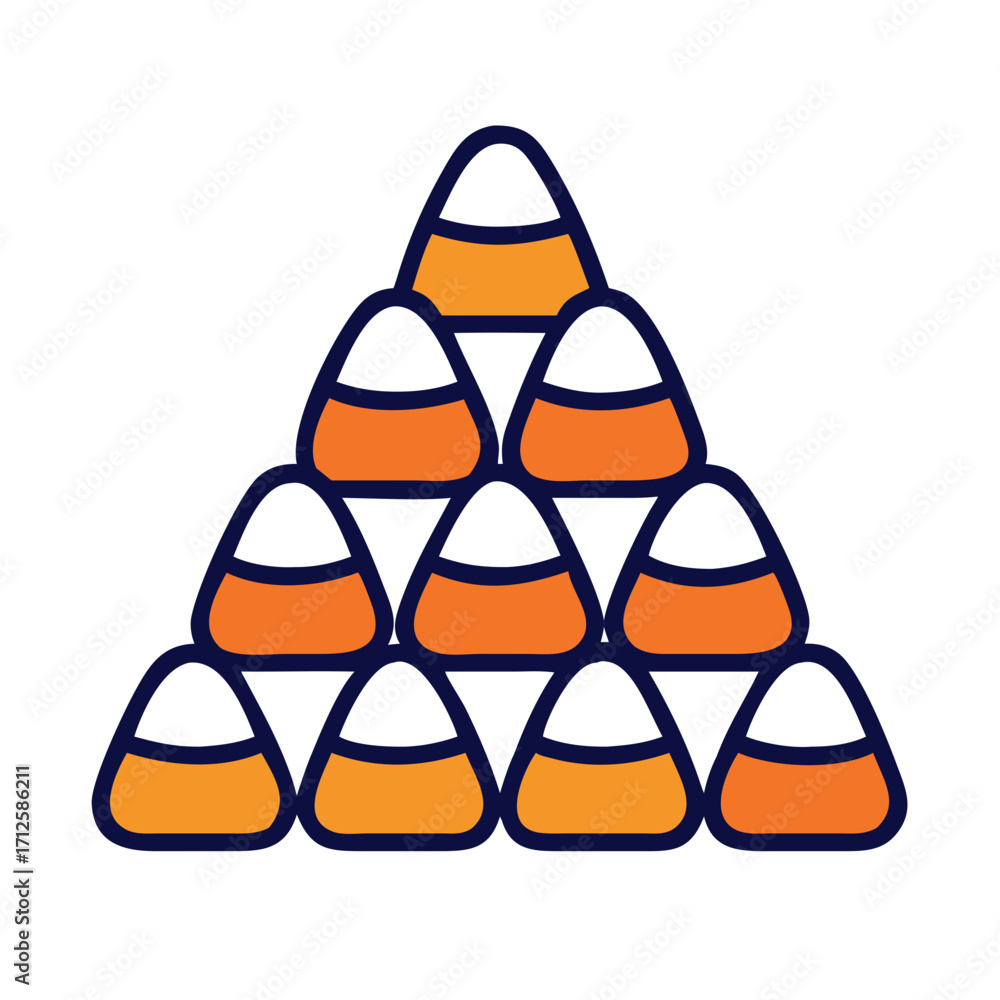 Image vectorielle Stock Festive Pile of Candy Corns: A delicious array ...