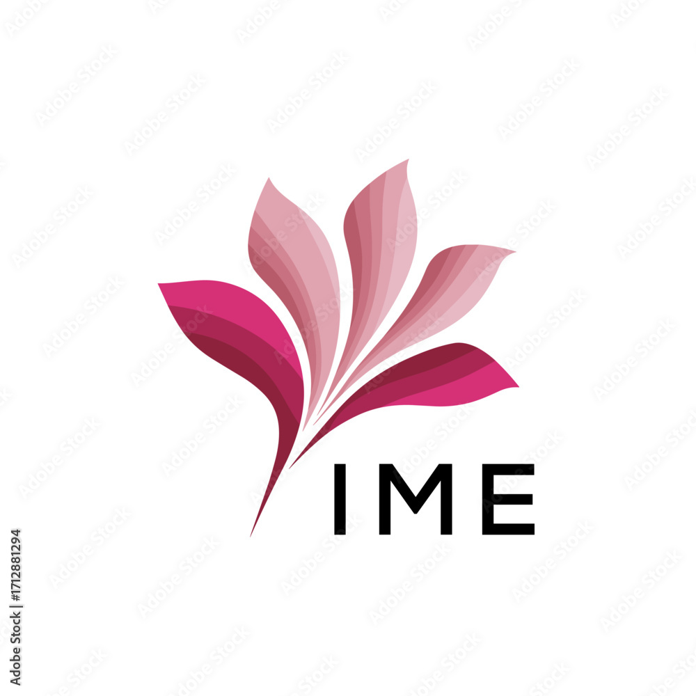 IME Creative Nature-Inspired Logo Concept Isolated on White, IME Later ...