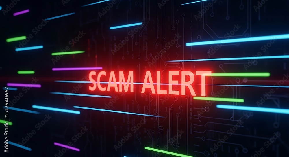 Scam Alert Warning Sign. Stock Photo | Adobe Stock