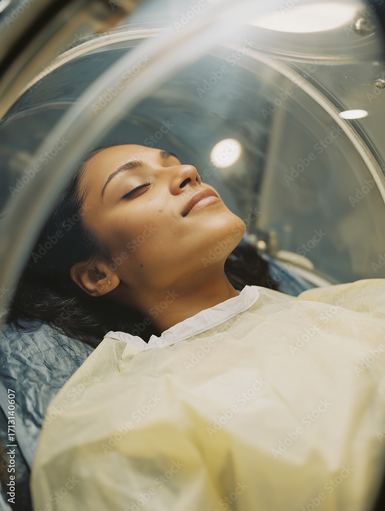Hyperbaric oxygen therapy for wound healing and life longevity. Person ...