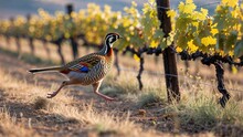 Chukar Bird In Brown Grass Free Stock Photo - Public Domain Pictures