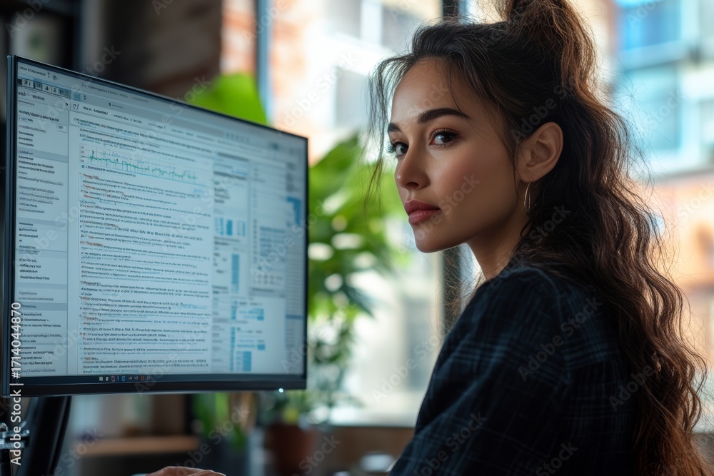 Stock-Foto „Executive reviewing pdf document with audit comments and ...