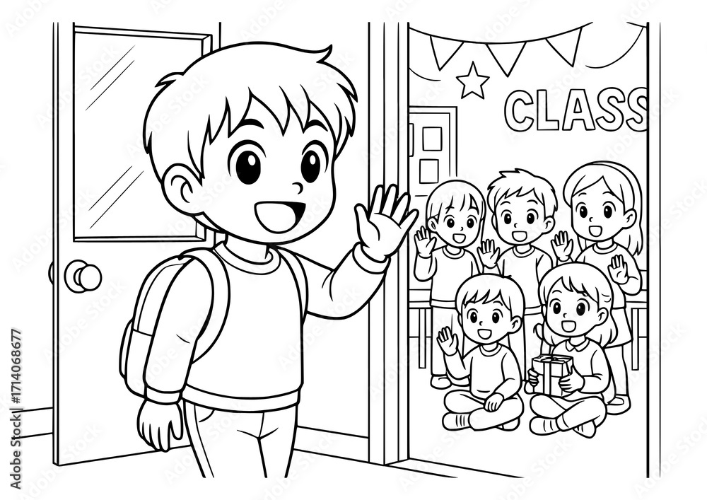 Christmas at School coloring pages for kids! Includes festive classroom ...