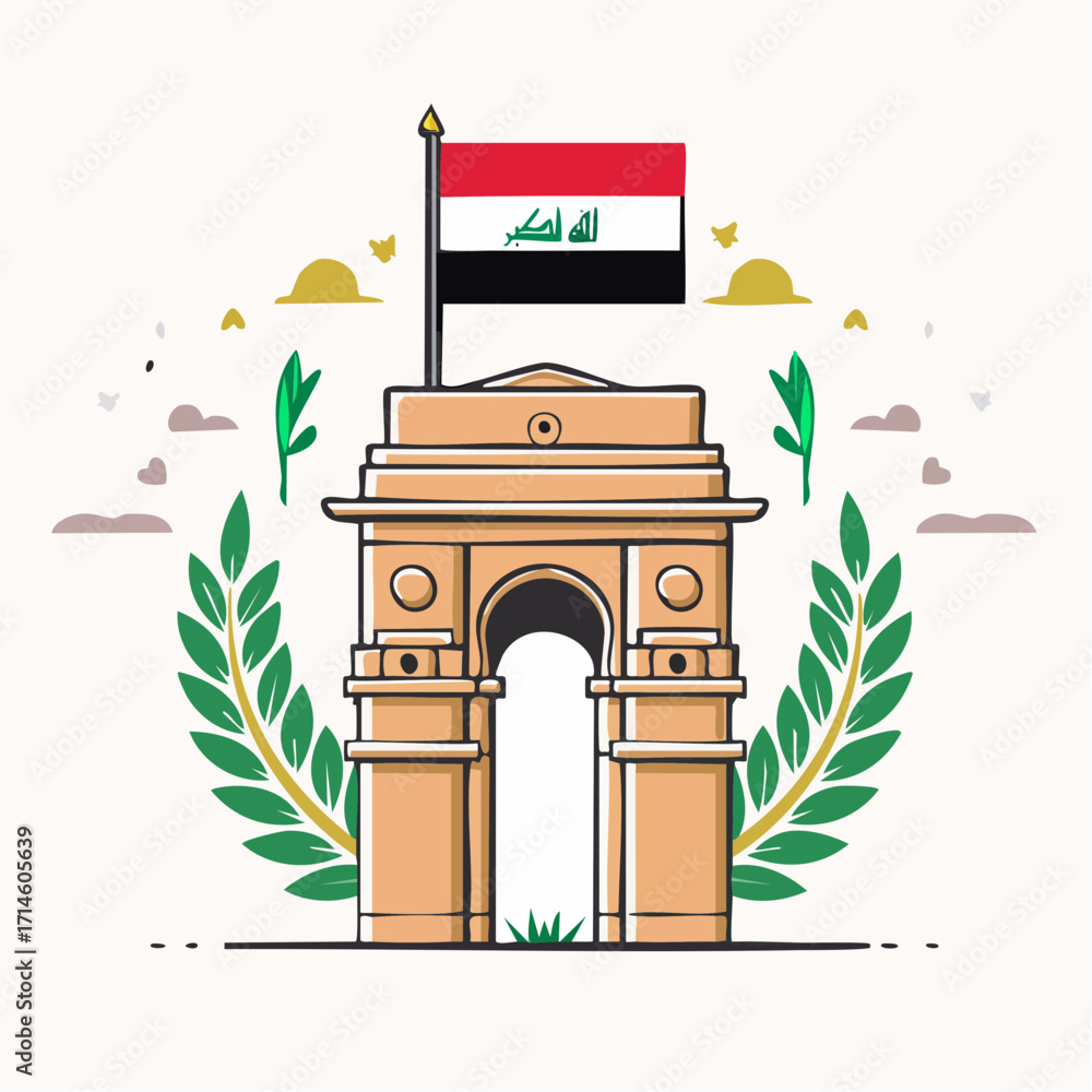 Image vectorielle Stock Historic stylized representation of the Ishtar ...