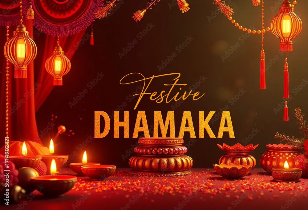 Festive dhamaka offers. Indian festival Diwali, Navratri, durga puja ...