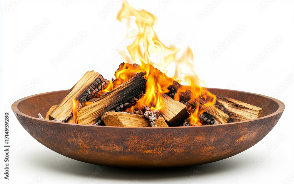 Orange and yellow flames leaping in close up detail showing fiery ...