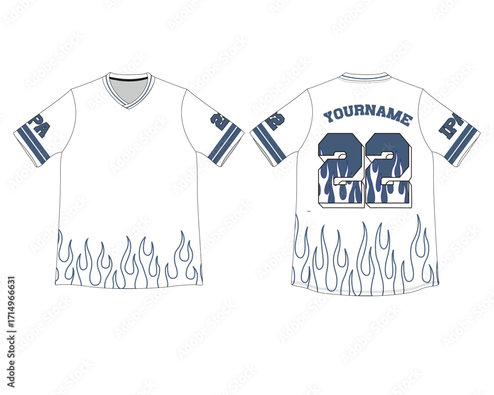 Sports jersey t-shirt 2D design concept vector template 2D, Football ...