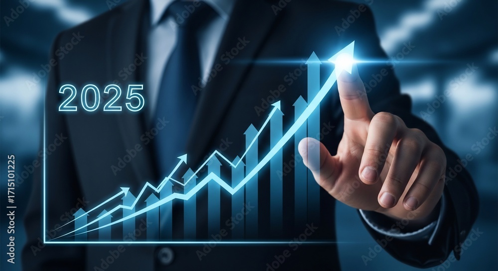 Reach 2025 financial goals with projected growth charts showing ...