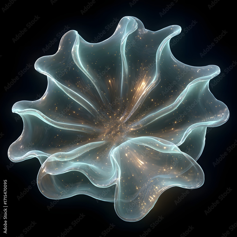 Transparent realistic amoeba with subtle lighting effects Stock ...