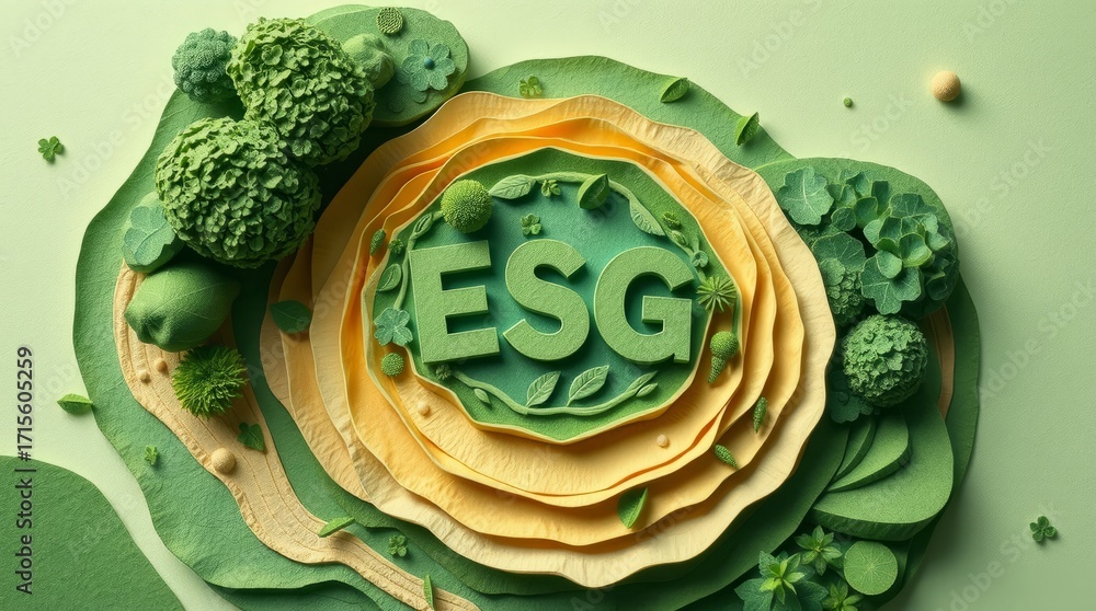 ESG in Focus: An evocative artistic representation, using textures and ...