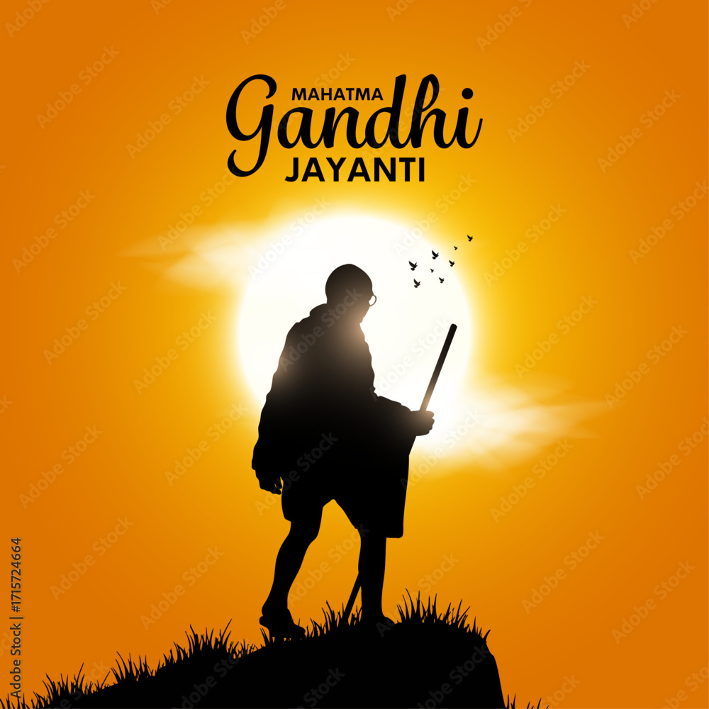 creative vector background design for gandhi ji jayanti on 2nd October ...