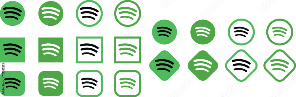 Spotify logo icon vector. audio streaming platform. Spotify logo icon ...