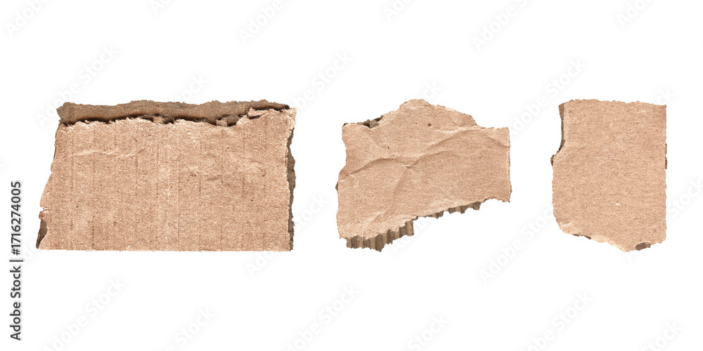 cardboard note and label pieces set, png on transparent Stock Photo ...