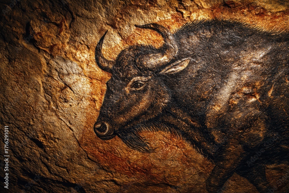 Zdjęcie bez tantiem: Ceiling Drawings of Altamira Cave: Charcoal Art ...