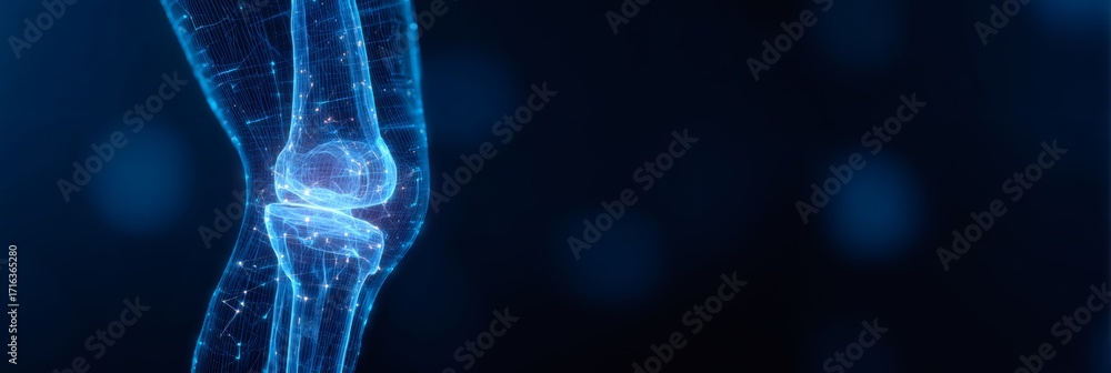 Digital knee joint scan via wireframe render. Future of orthopedic ...