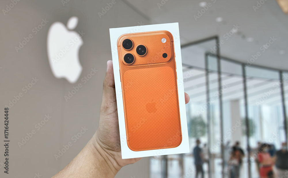 Apple iPhone 17 Pro Max orange retail box, launched on September 19 ...