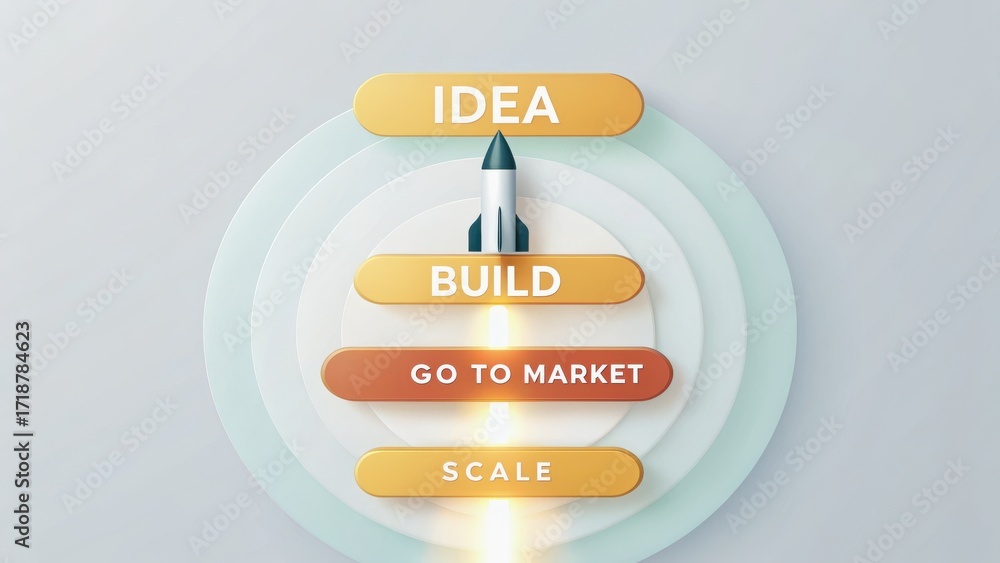 startup success execution competition goals concept. Diagram ...