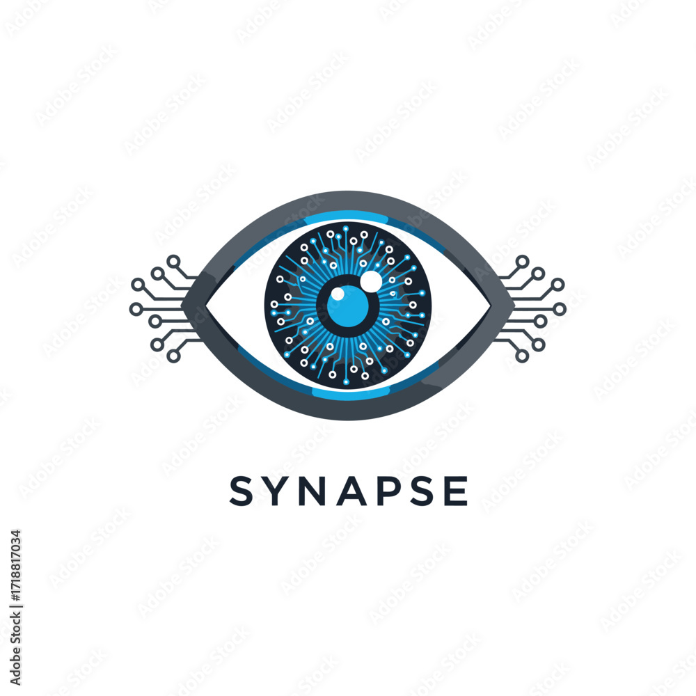 synapse eye science nerve neuron system cell Stock Vector | Adobe Stock