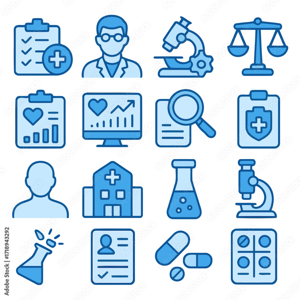 Medical Icons Collection: A concise set of modern, line-style icons ...